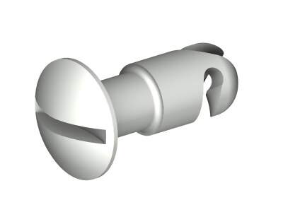 DZUS® Quarter-Turn Stud, Size 6, Slotted Recess, Steel Zinc Plate ...